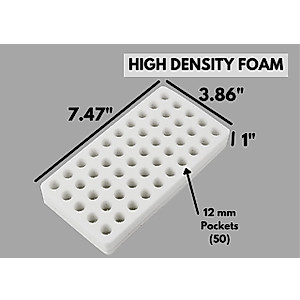 Polar Whale 2 Centrifuge Vial Organizers White Foam Storage Rack Stand Transport Holds 50 Vials Each 100 Total Fits up to 12mm 2ml Diameter Tubes