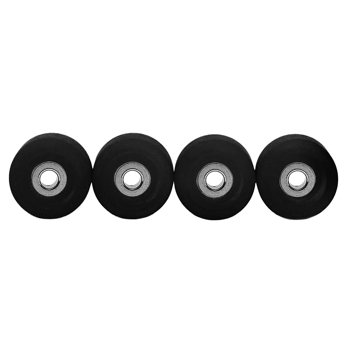 Teak Tuning Apex 61D Urethane Fingerboard Wheels - New Street Shape, 7.7mm Diameter - Ultra Spin Bearings - Made in The USA - Pitch Black Colorway