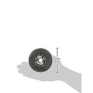 Mercer Industries 187010 - 4" x 1/2" x 5/8"-11 Crimped Wire Wheel, .014 Carbon Steel Wire