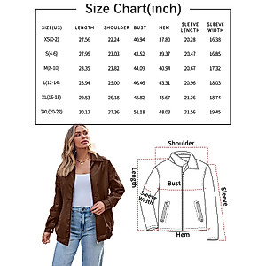 AUTOMET Womens Oversized Leather Jackets Faux Suede Fall Fashion Motorcycle Coats Winter Outfits Clothes Y2k Tops Brown M