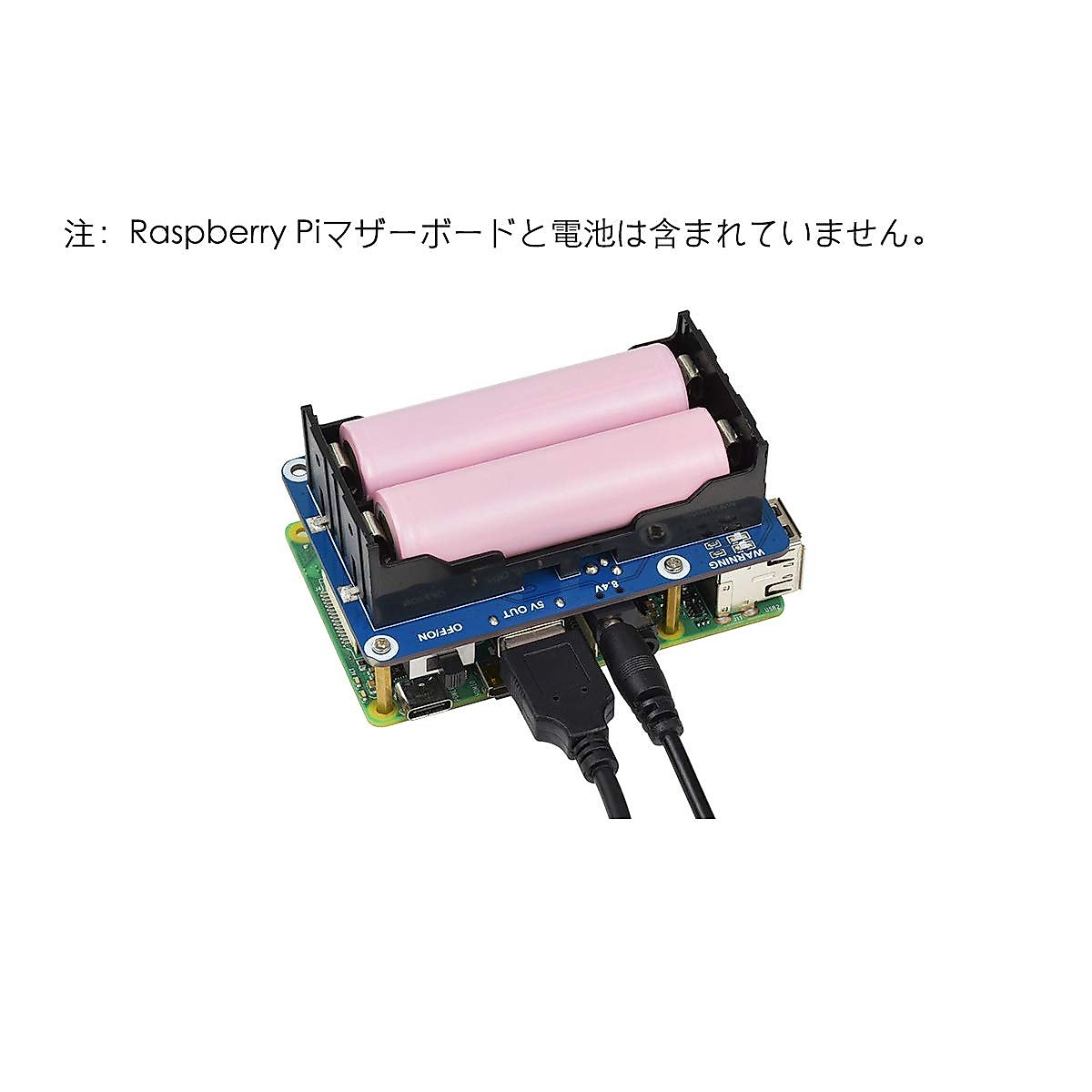 5V Uninterruptible Power Supply UPS Module HAT Adapter Starter Kit for RPI Raspberry Pi 3B Plus 4 4B 3 Model B+ 2GB 4GB 8GB（Without Battery）