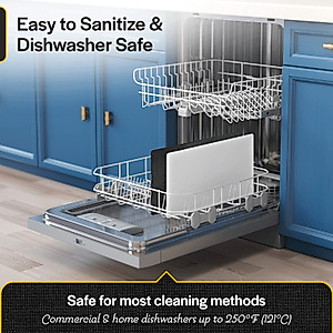 Thirteen Chefs Cutting Boards for Kitchen - 18 x 12 x .5" Black Color Coded Plastic Cutting Board with Non Slip Surface - Dishwasher Safe Chopping Board