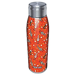 Tervis Christmas Gnomes Pattern Holiday Triple Walled Insulated Tumbler Cup Keeps Drinks Cold & Hot, 17oz Water Bottle, Stainless Steel