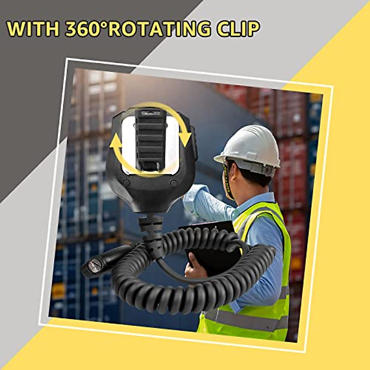 Retevis RT48 Shoulder Speaker Mic, IP54 Waterproof Microphone Compatible with Ailunce HD1 Retevis RT47 RT82 RT83 RT87 RT29 RB23 RT47V RB46 TYT2017 Walkie Talkies (1 Pack)