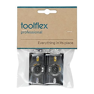 Tooflex One Wall Adapter Accessory Requires Individual Holders, Sold Separately - Pack of 2, Black
