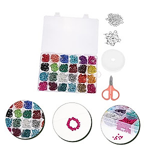 EXCEART 1 Set Hand Beaded Gemstone Loose Beads Charm Spacer Beads Bracelet Bead Kit DIY Bracelet Beads Crystal Beads Necklace Spacer Beads Pastel Beads Bead Necklace Glass Crystal Line