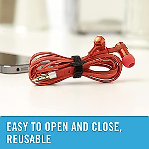 VELCRO Brand Heavy Duty Cable Ties Reusable | 60Pc Bulk Pack | 8 x 1/2" ONE-WRAP Straps, Black | Strong Wire Management | Cord Bundling for Home Office and Data Centers