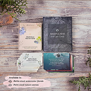 MESMOS 52 Mindfulness Cards with Action Plans. Relaxation Stress Relief Gifts for Women, Positive Affirmation Cards, Anxiety Relief Items, Meditation Self Care Kit, Relaxing Spiritual Gifts for Women