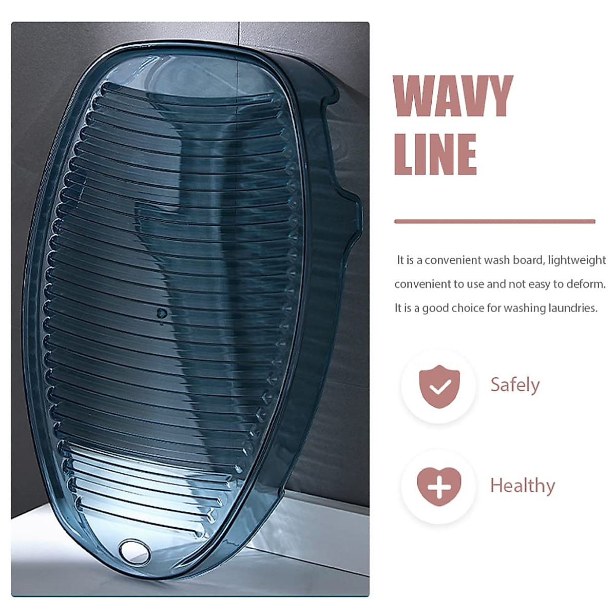 Cabilock Washing Washboard Baby Clothes Washboard Dormitory Washboard Home Scrubbing Board Non- Slip Socks Underwear Washboard Laundry Supply