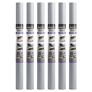 Duck 286446 EasyLiner Adhesive Laminate Solids Shelf Liner, Gray, 20 in. x 15 ft., 6 Rolls