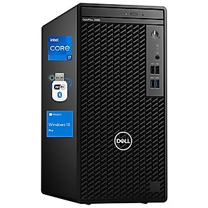Dell OptiPlex 3080 Mini-Tower Desktop Computer – Intel Core i7-10700, 32GB RAM, 2TB NVMe SSD, 4K Monitor Support DisplayPort, HDMI, DVD, USB Type-C, AC Wi-Fi, Bluetooth - Windows 10 Pro