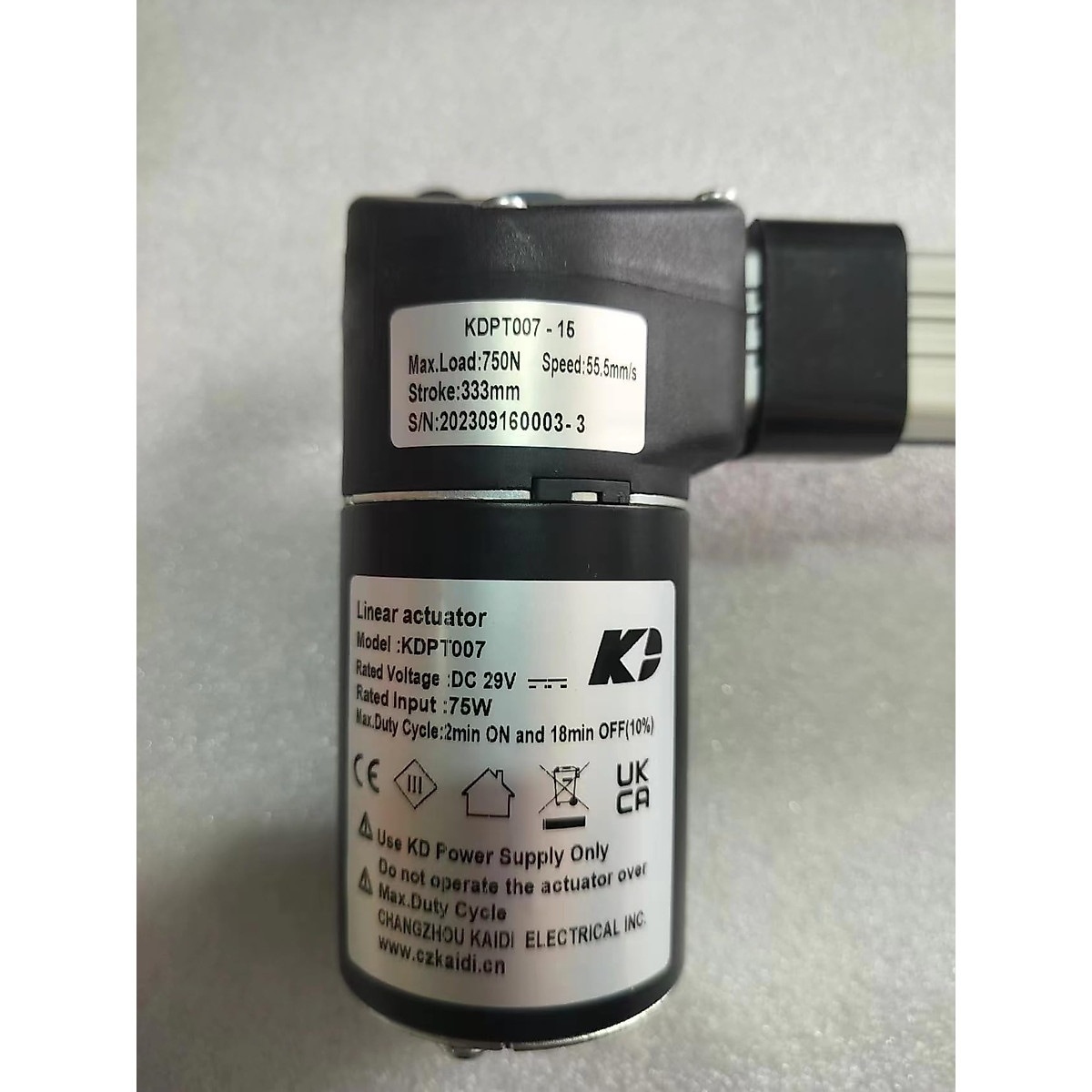 Kroshine Power Recliner Motor Replacement with Cord Model KDPT007-15 Linear Actuator for Sofa Lift Chair Couch Massage Seat Bed, Aluminum