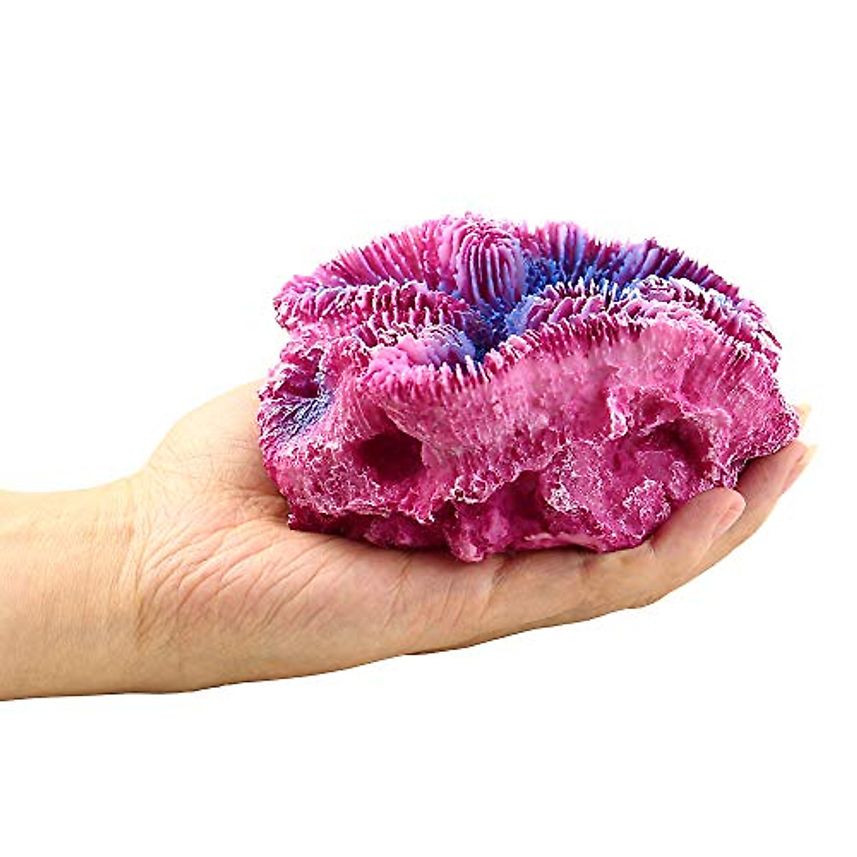 Danmu 1Pc of Polyresin Coral Ornaments, Aquarium Coral Decor 4 7/10" x 1 9/10" x 4 7/10" for Fish Tank Aquarium Decoration
