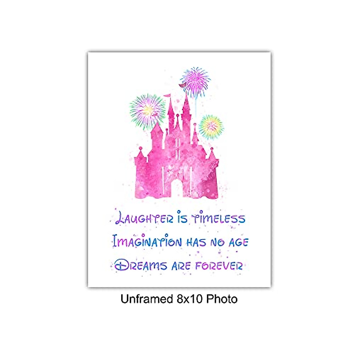 Inspirational Quotes Wall Decor Set - Castle World Motivational Wall Art Room Decoration Poster Prints for Kids, Boys, Girls Bedroom - Gift for Women and Fans 8x10 prints Unframed