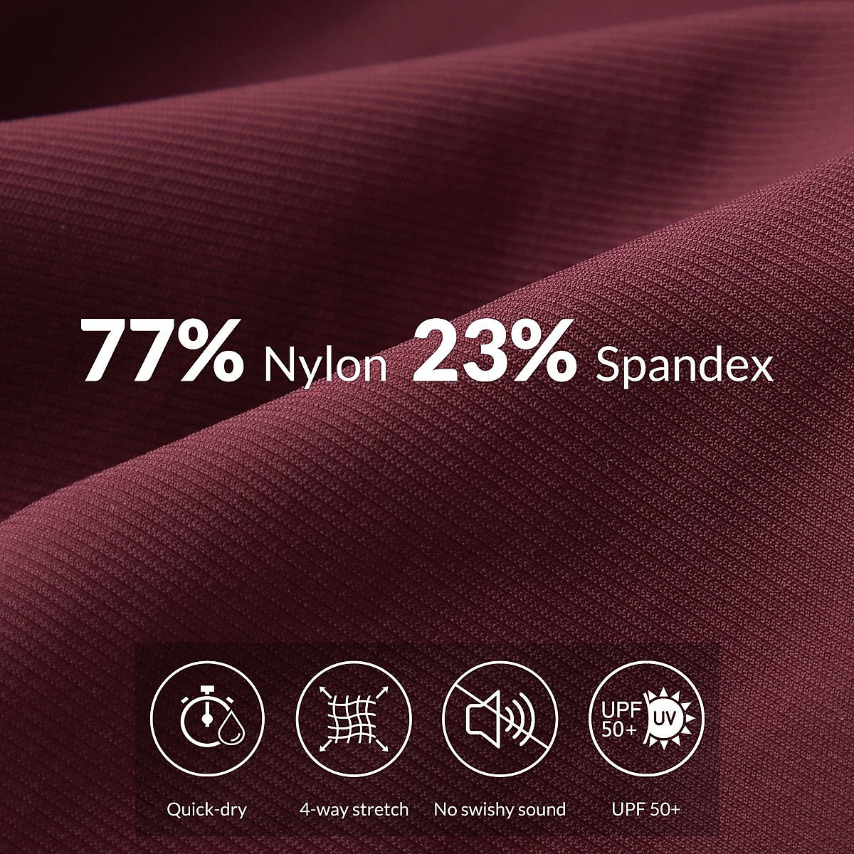 baleaf Women's Joggers Lightweight Hiking Pants High Waist 5 Zipper Pockets Quick Dry Travel Athletic UPF50+ Red XXL