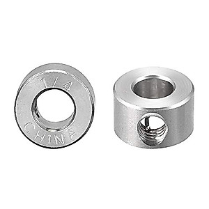 uxcell Drill Stop 1/4" I.D. Stainless Steel for Set Screws Chuck Woodworking Drill Bits Depth Holder 2Pcs