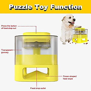 CONGQUEEN Automatic Pet Feeder Dog&Cat Toy Slow Feeder Pets Food Container Dispenser Funny Toys, Pets Food Catapult Feeder Dog Food Feeder