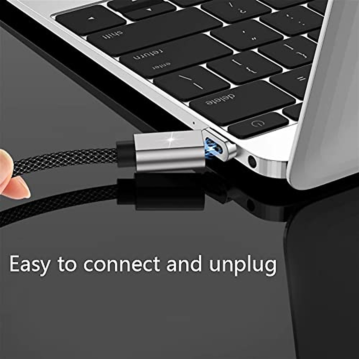 iAXBi usbc to usbc Cable Magnetic Charging Cable (2 Pack, 5ft, 6.6ft) PD100w Laptop Charging Cable 20V/5A Compatible with MacBook, iPad Pro, Galaxy S22, USB C Devices.