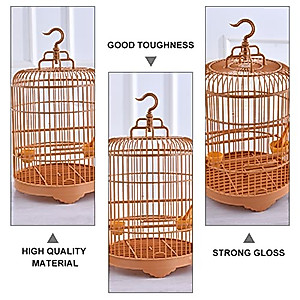 Mipcase 2 Pack Plastic Round Bird Bird cage jaulas para pajaros Bird Cages for Parakeets Cage for Parakeet
