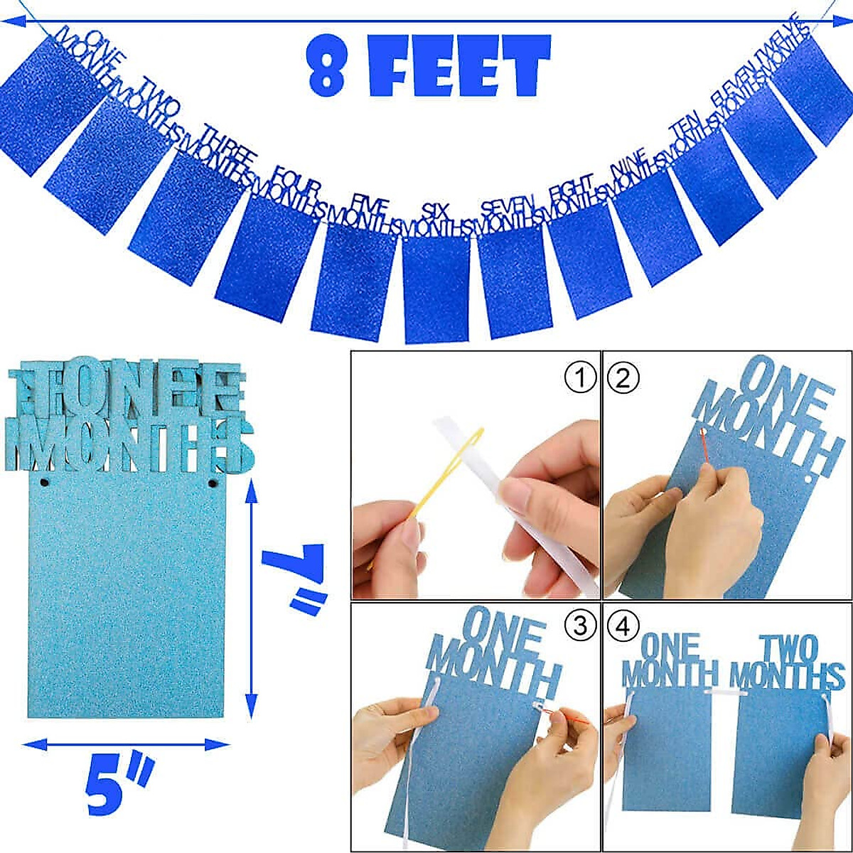 149 Pcs Boys 1st Bday Decorations Blue One Balloons Backdrop Boys One Year Old Birthday Balloons Garlands Arch Kit with Balloons Boxes for Boys First Birthday Baby Shower Party Supplies Decorations