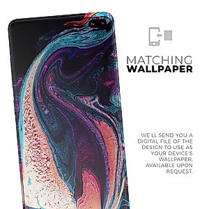 DesignSkinz Liquid Abstract Paint V38 Protective Vinyl Decal Wrap Skin Cover Compatible with The Samsung Galaxy S20 (Screen Trim & Back Glass Skin)