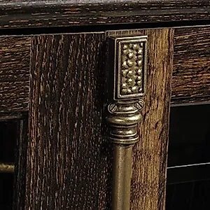 Sauder Barrister Lane Storage Credenza, for TVs up to 70", Iron Oak finish