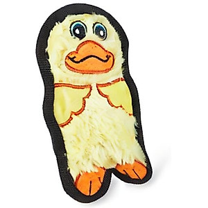 Outward Hound Durablez Tough Plush Squeaky Dog Toy, Duck, Yellow, XS