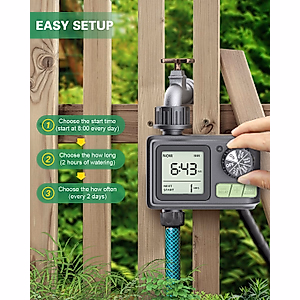 Lingusta Water Timer for Garden Hose - Programmable Sprinkler Timer, Hose Feature Timer with Manual/Automatic Watering System, Irrigation System for Garden