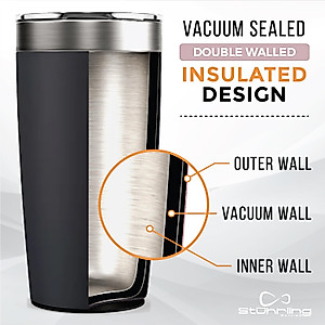 STUHRLING BOTTLE Personalized Tumbler 20oz Stainless Steel Insulated Personalized Gifts Christmas Gifts For Men, Women Thank You Gifts, Appreciation Gifts, Graduation Gifts For Men, Nurse, Teacher,