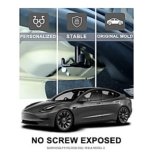 SPARKWHIZ Trunk Grocery Bag Hook for 2018-2023 Tesla Model 3 Aluminum Hook Hanger, Interior Accessories, Black