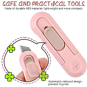 4 Pcs Box Cutter, Box Cutter Retractable, Retractable Box Opener, Package Opener, Easy Slide Retractable Cute Box Cutter for opening daily express boxes, envelopes, packages, paper tapes and more