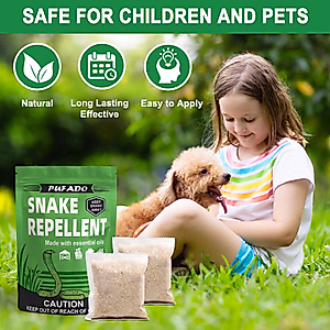 HKZUAZA Snake Repellent for Yard Powerful, Snake Away Repellent for Outdoors, Snakes Repellents Indoor Pet Safe, Yard Snake Out Repellant Effectively, Snake Deterrent for Garden and Home-8 Pouches