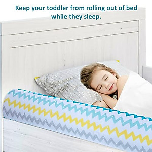 Bed Rail for Toddlers 2-Pack, CPSIA Certified - 50-Inch Long Inflatable Crib Bumpers for Home or Travel, Adjustable Toddler Bed Rails Guard Fits Twin, Full, Queen, King Size Bed Mattress