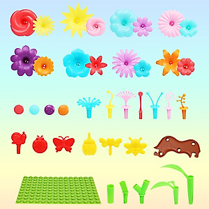 Flower Garden Building Toys for Girls Age 3, 4, 5, 6, 7 , Pretend Play Gardening Gift for Kids, Stacking Game for Toddlers, STEM Educational Activity for Preschool