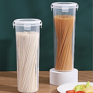 LYUN Canisters Tall Clear Spaghetti Pasta Container Storage with Lid Kitchen Canister Set Multi-Purpose Food Storage Pantry Organization Jars (Color : 4pcs)