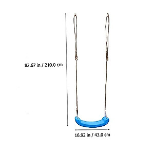 SAFIGLE 1pc Children's Curved Swing Playground Swing Set Toddler Swing Hanging Chair Stand Wobble Seat Outdoor Swings Outdoor Seating Kids Swing Chair Indoor Outdoor Swing Nylon Rope Swing