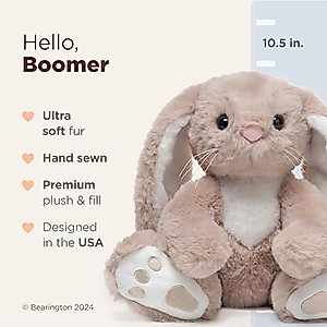 Bearington Boomer The Stuffed Bunny, 10.5 Inch Stuffed Bunny Plush