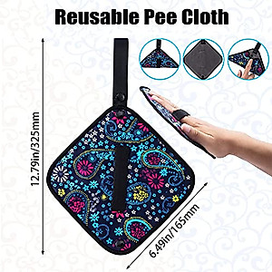 Oegteis Female Urinal and Pee Cloth, Female Urination Device, Reusable Silicone Female Urinal, Portable Urinal Allows Women to Pee Standing Up, Portable Women Urinal Suitable for Outdoor Activities