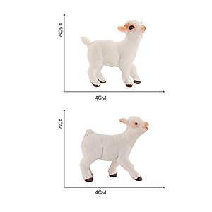 BLAPNK 3 Pcs Realistic Sheep Animals Model Figurine Toy Cake Toppers, Barn Farm Goat Family Figure Collection Playset Preschool Science Educational Learning Cognitive Props