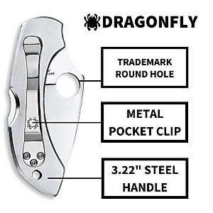 Spyderco Dragonfly Signature Knife with 2.32" VG-10 Steel Blade and Durable Stainless Steel Handle - PlainEdge - C28P