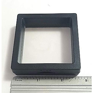 Black Transparent 3D Floating Frame Display Holder/Box/Frames for Challenge Coins, AA Medallions, Antique, Jewelry,Gift, 2.75 x 2.75 x 0.75 Inches (Set of 3 pcs)