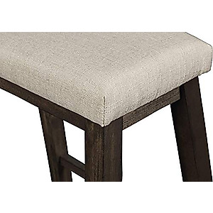 New Classic FURNITURE Derby Counter Dining Stool Set with 1 Table and 4 Chairs, Chocolate