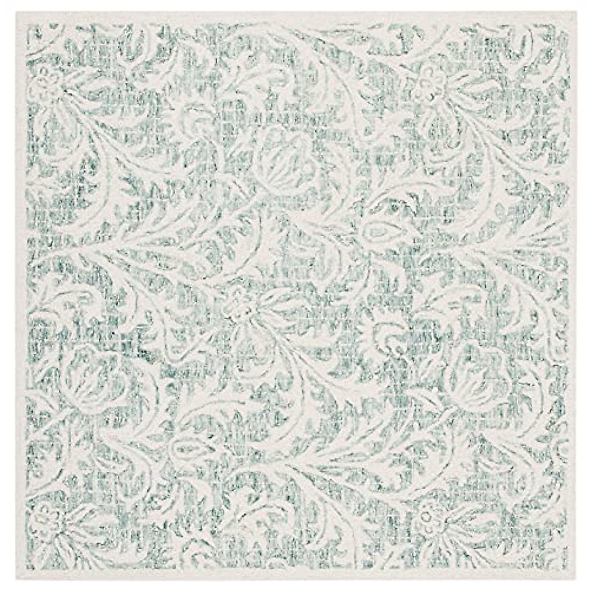 SAFAVIEH Micro-Loop Collection 5' Square Grey/Ivory MLP379F Handmade Premium Wool Area Rug