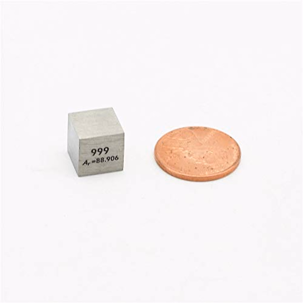10mm Yttrium Element Cube for Element Collection 0.39" Y Density Cube Periodic Table Collect DIYs Biz Gift