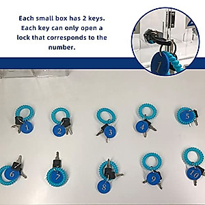 TZUTOGETHER Cell Phone Lock Box, Wall-Mounted Acrylic Cell Phones Storage Cabinet Storage Locker Box with Door Locks and Keys for Classroom Office Employees