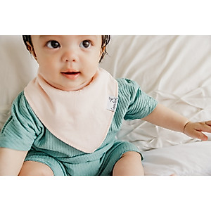 Copper Pearl Baby Bandana Bibs - 4 Pack Soft Cotton Baby Bibs for Drooling and Teething, Absorbent Drool Bibs for Baby Girl and Boy, Adjustable to Fit Newborns to Toddlers, Tons of Styles (Lemon)