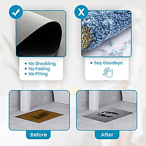 Zest Of Moringa 25x17inches Bath Stone Mat - Non-Slip Fast-Drying Mat for Kitchen Counter & Bathroom Floor - Super Absorbent Diatomaceous Earth Shower Mat - Elegant Stone Bath Mat - Gray