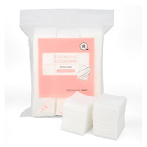 1000PCS Ultra Thin Makeup Remover Cotton Pads Perfect for Face Lips Eyes Nails Polish Makeup Remover Cleansing and Daily Skin Care, Square, Lint