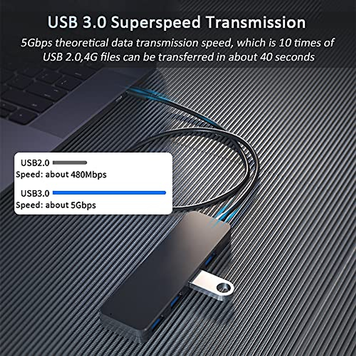 USB 3.0 Hub, VIENON 4-Port USB Hub USB Splitter USB Expander for Laptop, Xbox, Flash Drive, HDD, Console, Printer, Camera,Keyborad, Mouse