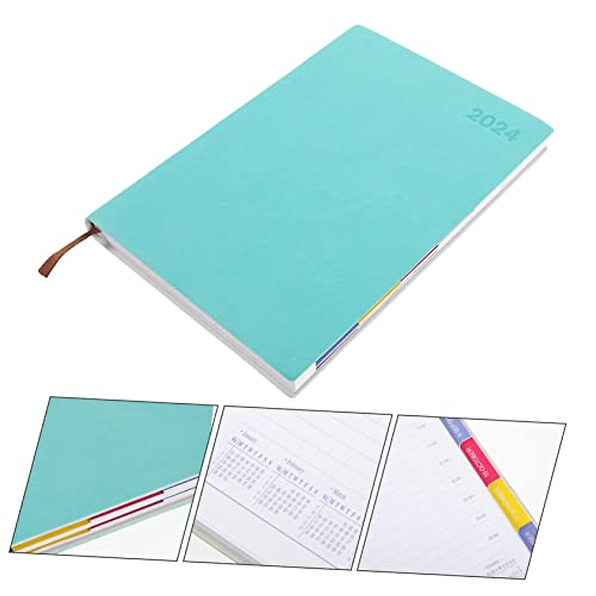 Ciieeo 2pcs 2024 Agenda Book 2024 weekly notebook spiral calendar planner weekly monthly planner monthly life planner goal planner spiral notepads planner book Paper manual portable Work